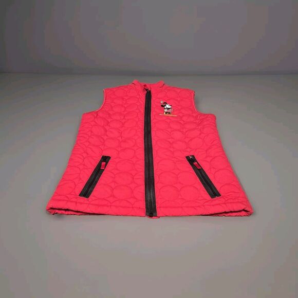 Disney | Jackets & Coats | Disney Parks Vest Women Sz Sm Quilted Red ...